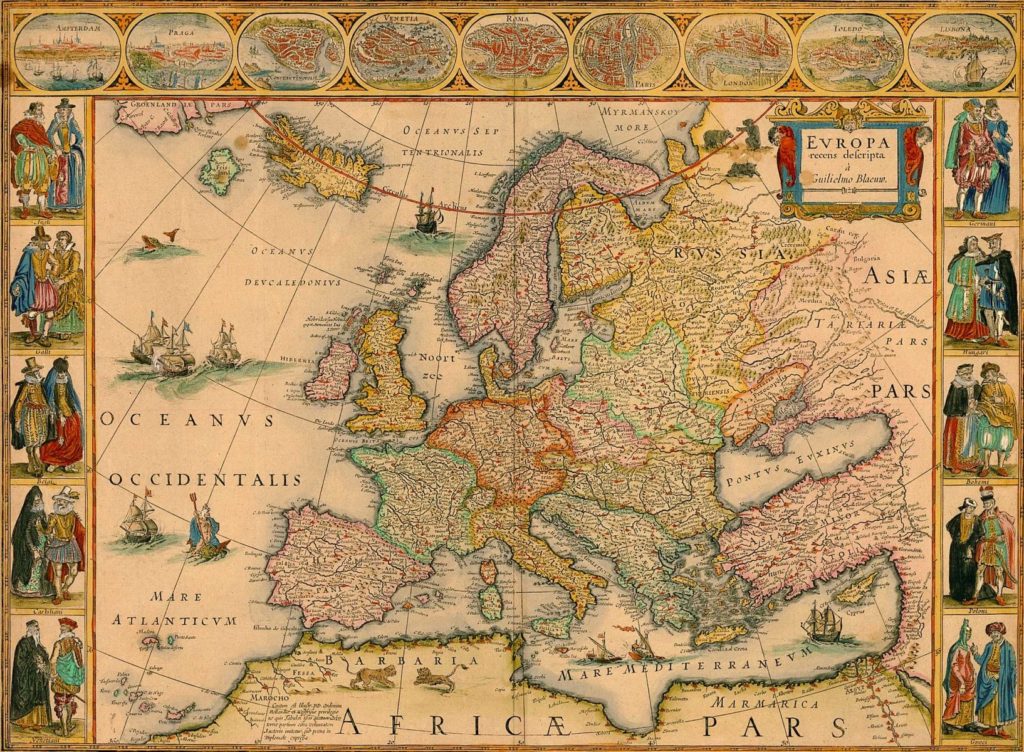 Historic map of Europe | maverick science.com